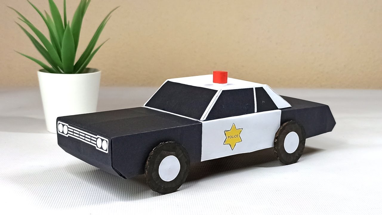 Origami Papercraft 1970s Police Car - YouTube