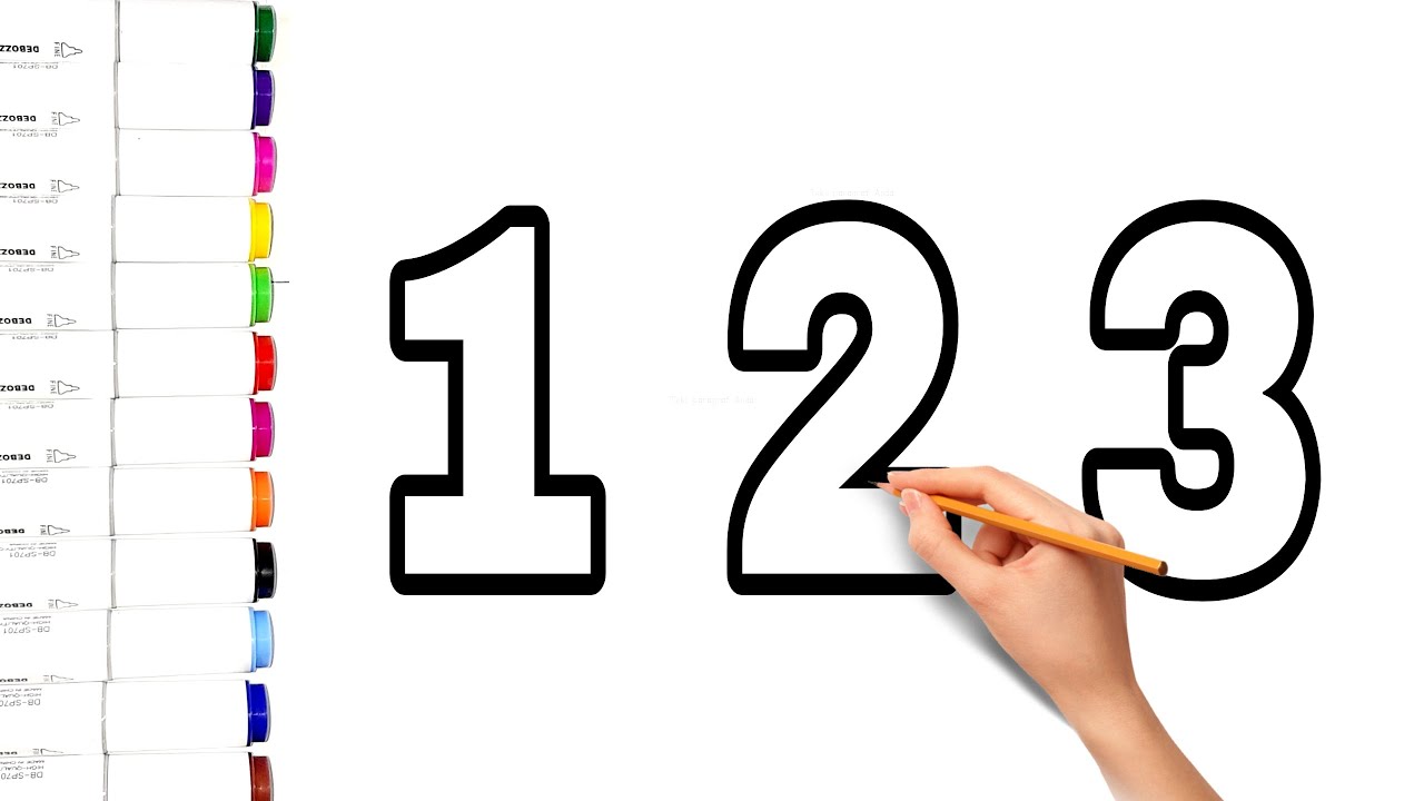 1234 | Counting Numbers For Kids and Toddlers | 1-10 | Cara Sederhana ...