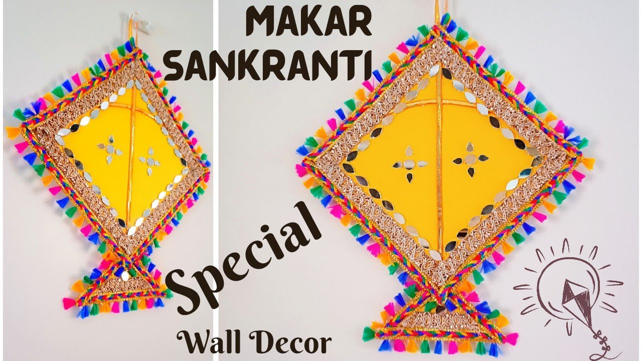 makar sankranti kite wall decoration / uttarayan patang decoration/🪁 ...