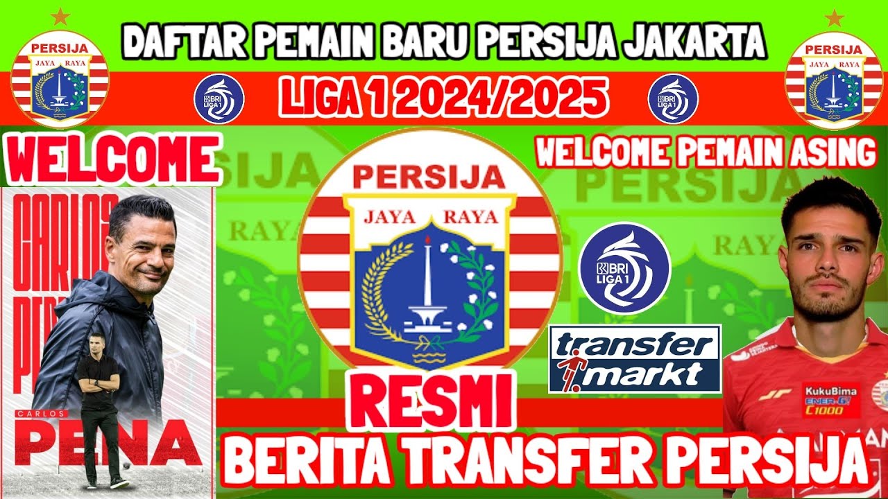 RESMI - DAFTAR PEMAIN + PELATIH PERSIJA JAKARTA MUSIM 2024/2025 TERBARU ...