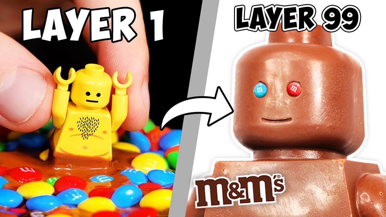 I Trapped CURSED LEGO Minifigures In 100 LAYERS of CANDY… - YouTube