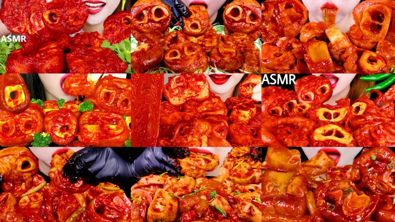 BRAISED BEEF FEET MUKBANG COMPILATION * SPICY FOOD EATING SHOW 💯 MOUTH ...