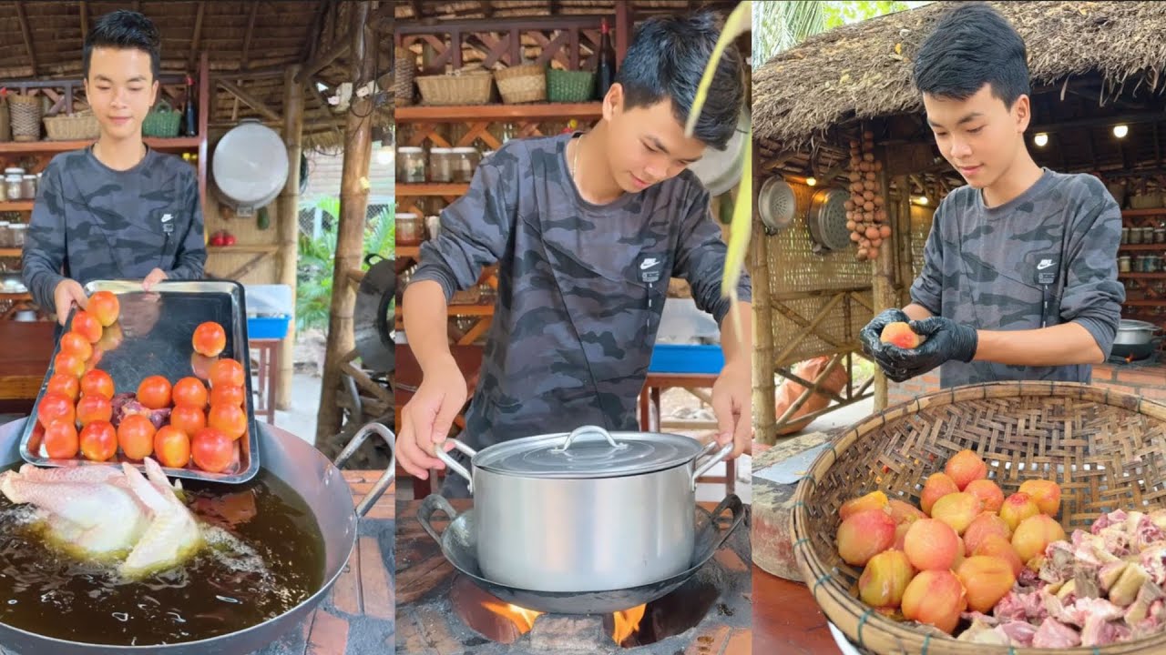 Amazing cooking skill by chef Ny. Tomatoes frying the best yummy recipe ...