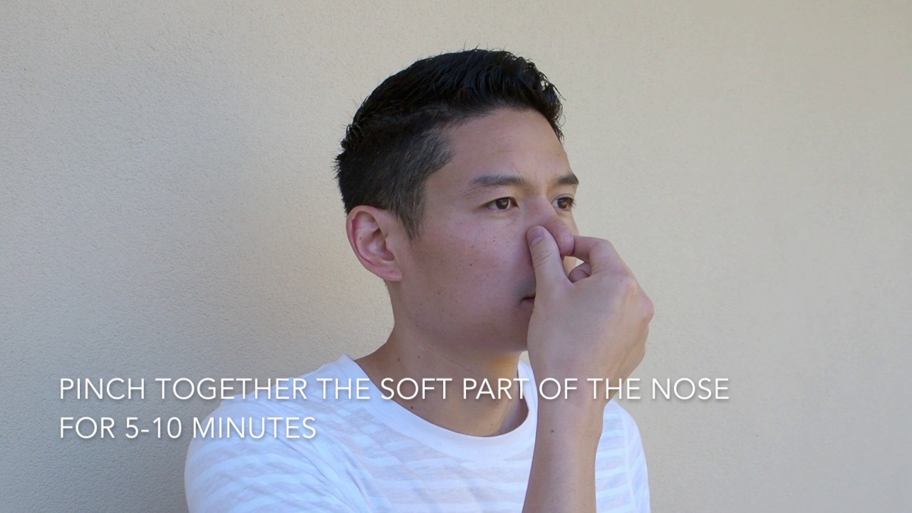 How to stop a bleeding nose using an Ice Block - YouTube