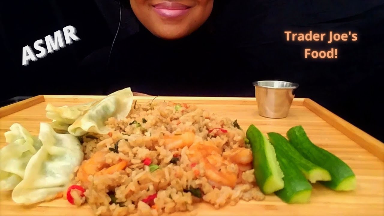 ASMR TRADER JOE'S FOOD THAI VEGETABLE GYOZA DUMBLINGS, SPICY THAI ...
