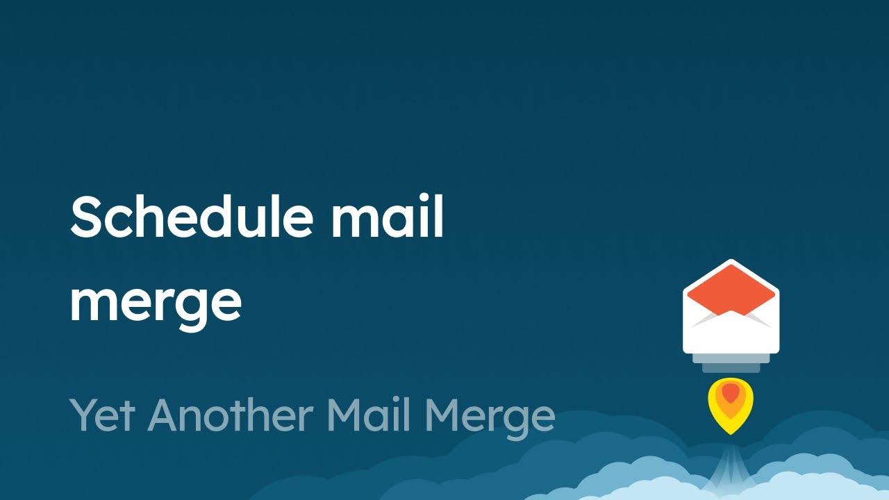 How to schedule a mail merge to send later in Gmail - YouTube