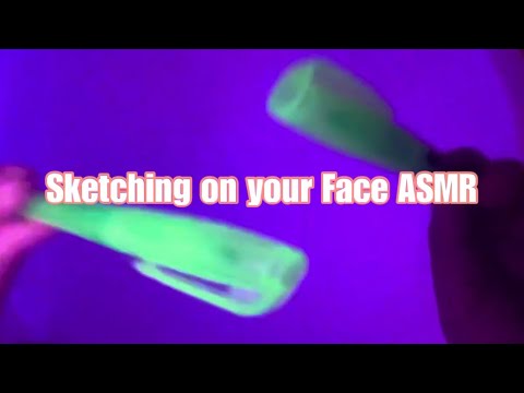 ASMR Drawing and Sketching Your Face | Soft Whispers | Scratching POV Tracing - YouTube