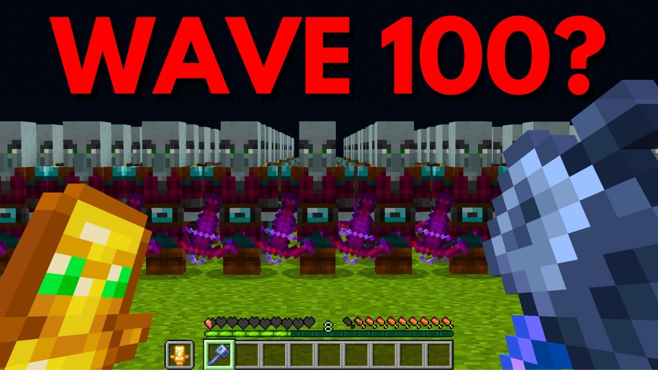 I Fought The HARDEST Minecraft Raid In Hardcore! - YouTube