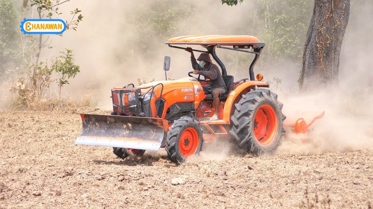รถไถคูโบต้า KUBOTA L5018 สายปั่นมาแล้ว!! จอบหมุนโรตารี่ตีดิน ep.13 ...