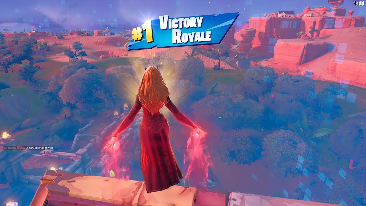 *NEW* SCARLET WITCH SKIN IN FORTNITE!! Solo Full Gameplay #EpicPartner ...