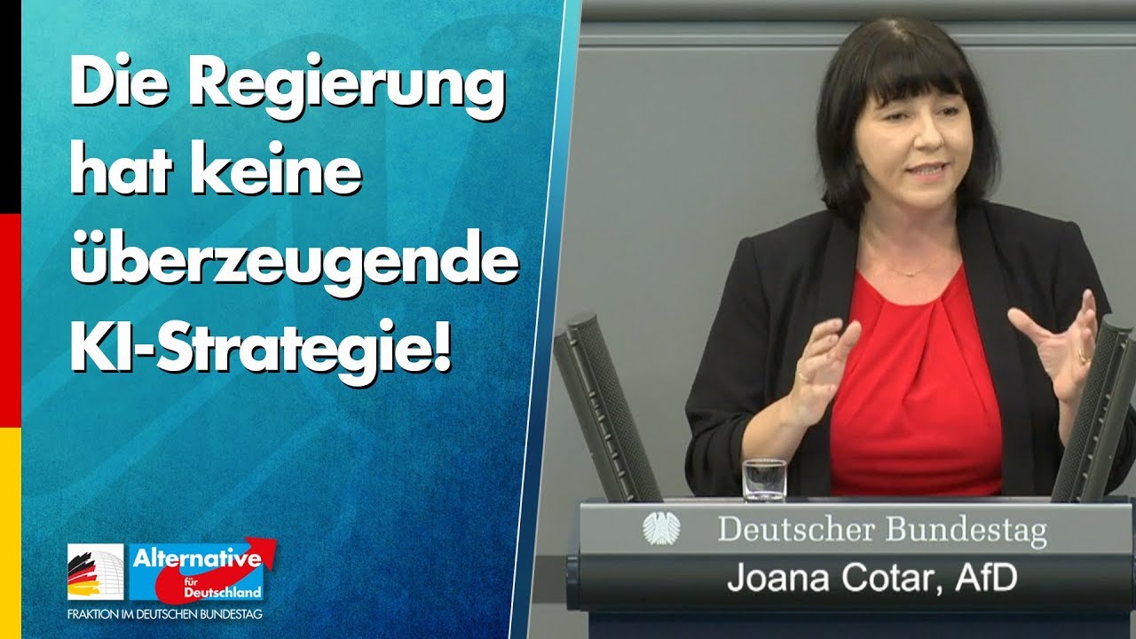 Die Regierung hat keine überzeugende KI-Strategie! - Joana Cotar - AfD ...