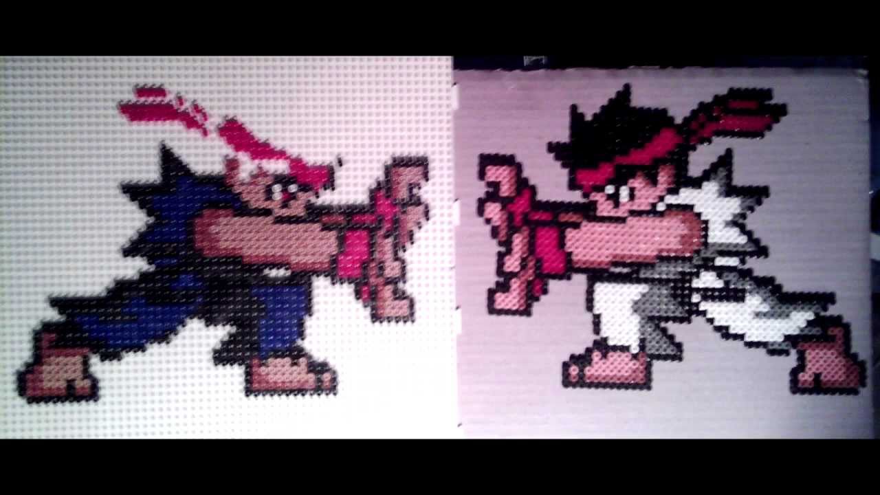 Street Fighter - Evil Ryu BETA! (Bead Sprite Art) - YouTube