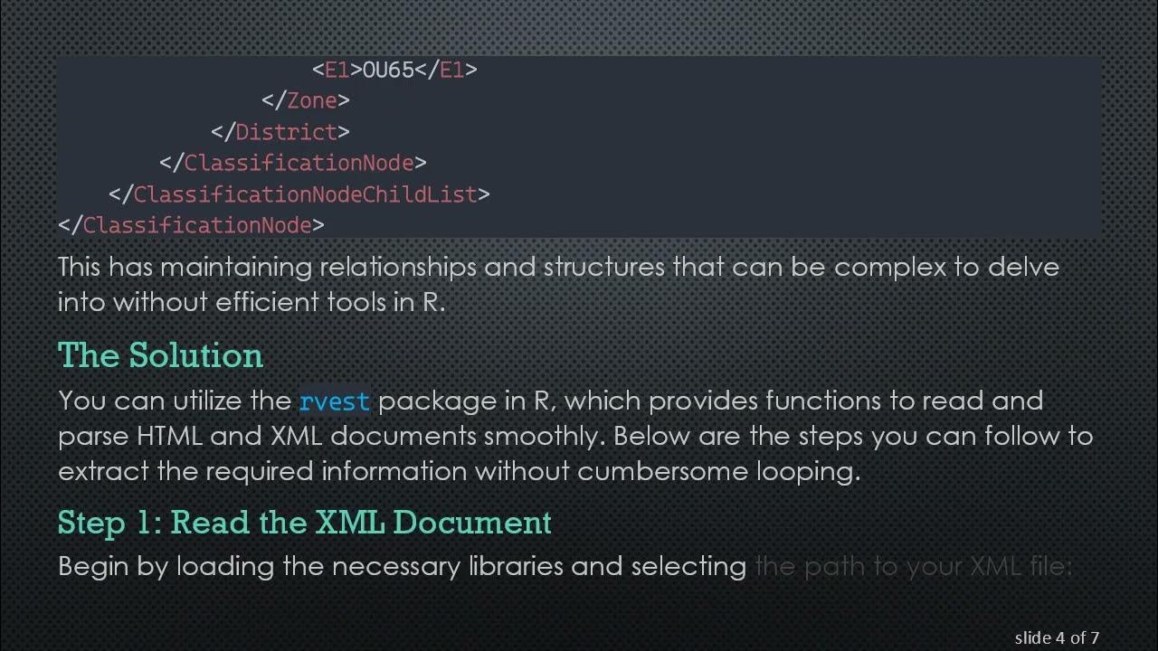 Extracting Child Nodes from XML to Data Frame in R with rvest - YouTube