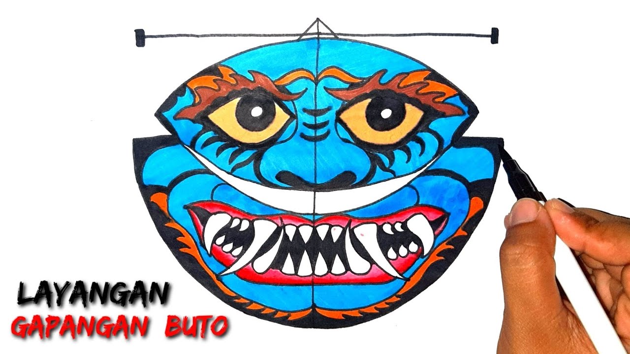 Menggambar Layangan Gapangan || Gapangan Buto - YouTube