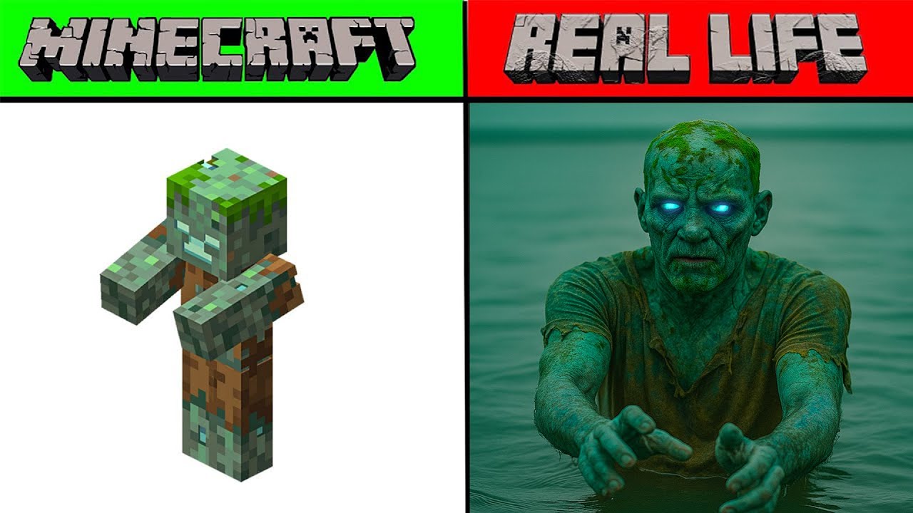 MINECRAFT MOBS AND ITEMS IN REAL LIFE | MINECRAFT VS REAL LIFE - YouTube