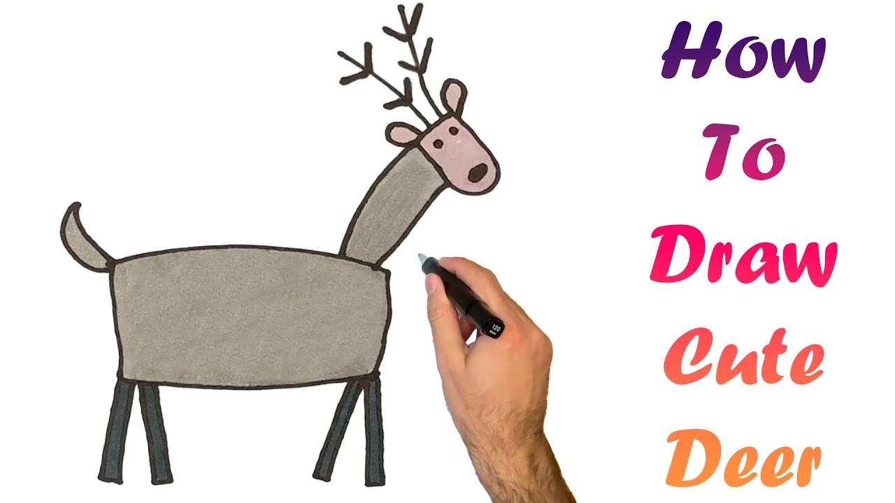 Adorable Deer Drawing Tutorial 🦌 | Learn How to Draw a Cute Deer Step ...