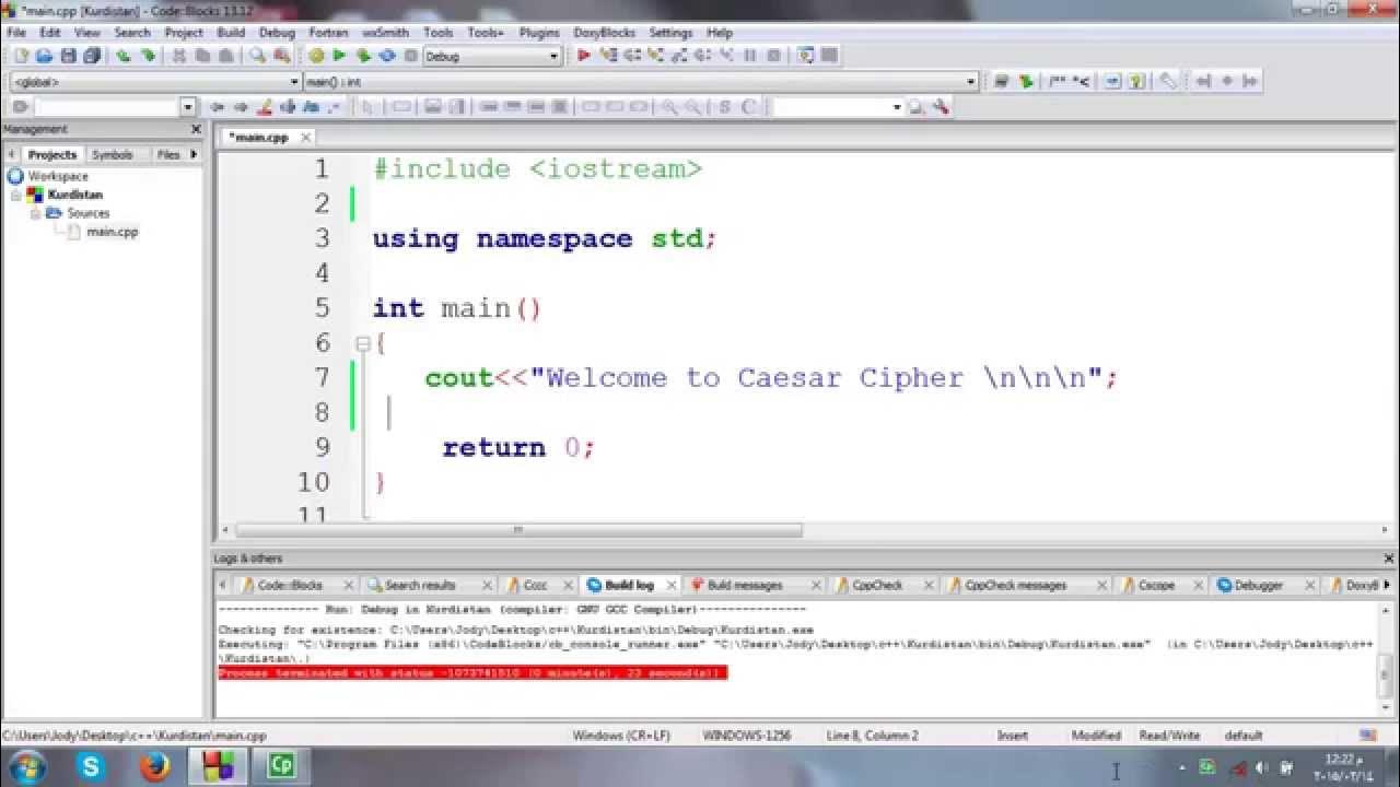 Caesar Cipher Encryption and Decryption in c++ in Kurdish, Lecture No ...