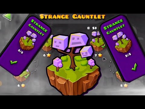 Geometry Dash - STRANGE GAUNTLET😡(💯%)(No coins) - YouTube