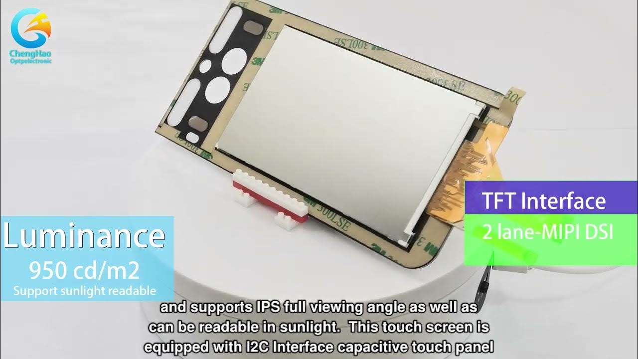 IPS TFT LCD Capacitive Touchscreen 480x800 2 Lane MIPI DSI Interface - YouTube