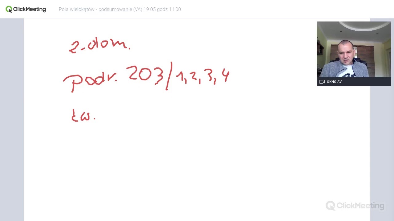 Pola wielokątów - podsumowanie (VA) 19.05 godz.11:00 - YouTube