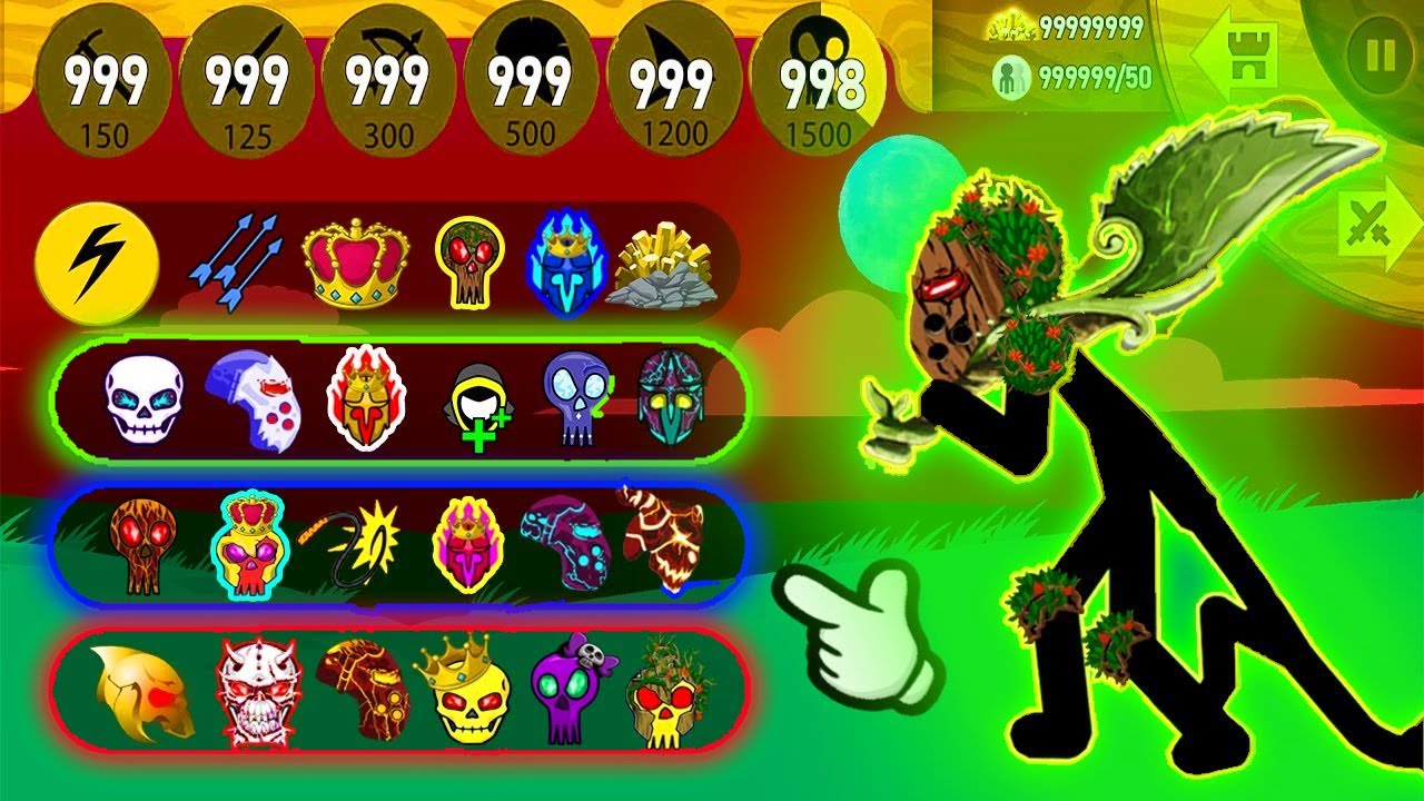 MOD 99999 Items Summon Icon Army Insane Destroy GRIFFON LEAF |Stick War ...