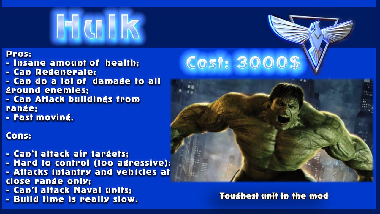 RA2 Yuri's Revenge: Expendables Mod - Hulk Showcase - YouTube