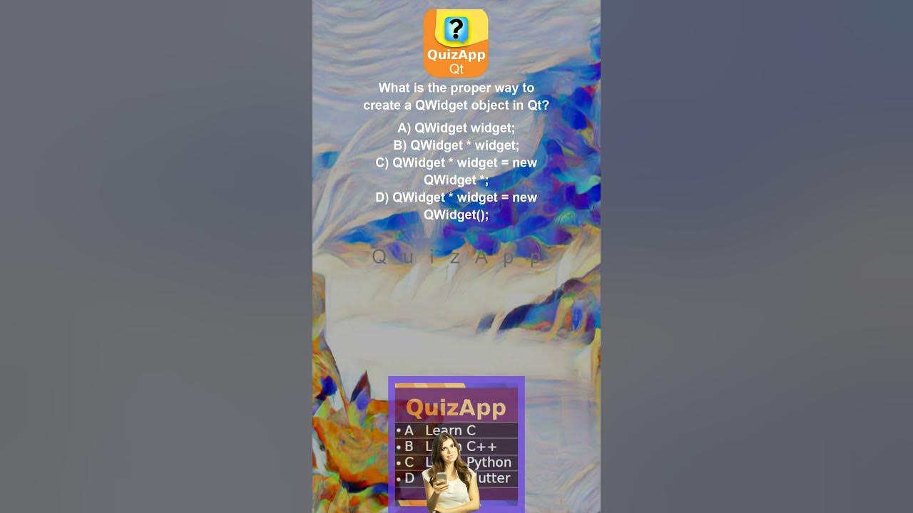 Qt What is the proper way to create a QWidget object in Qt - YouTube