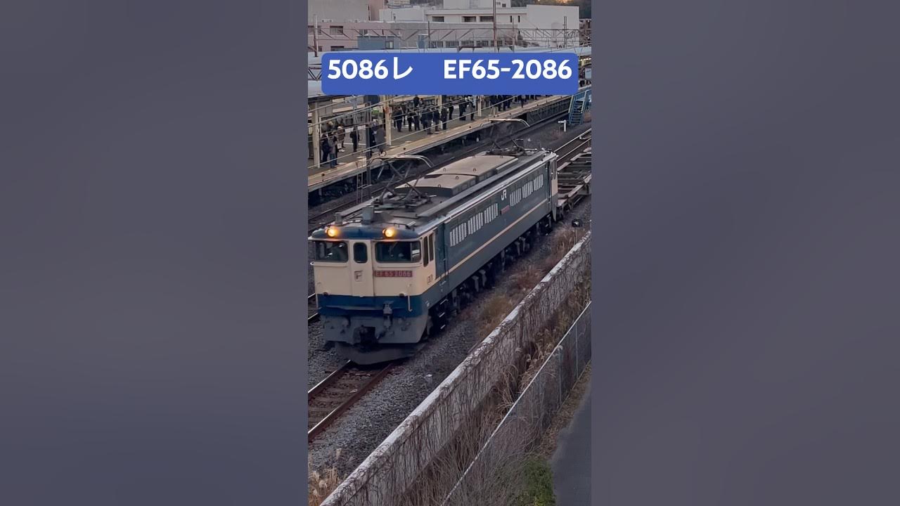 【5086レ】EF65-2086 2025.1.31 #貨物列車 #鉄道 #shorts #ef65 #train #japan - YouTube