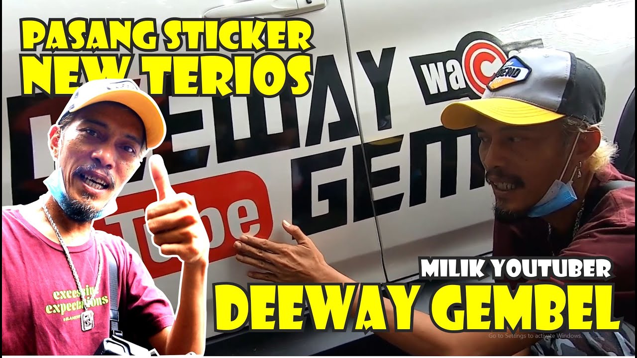 deeway gembel pasang sticker mobil barunya, wacaw #stickermobil # ...