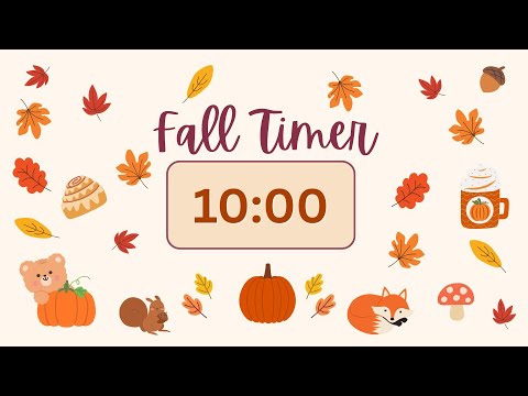 🦊 10 Minute Timer – Cute Fall Theme with Jazzy Lofi - YouTube