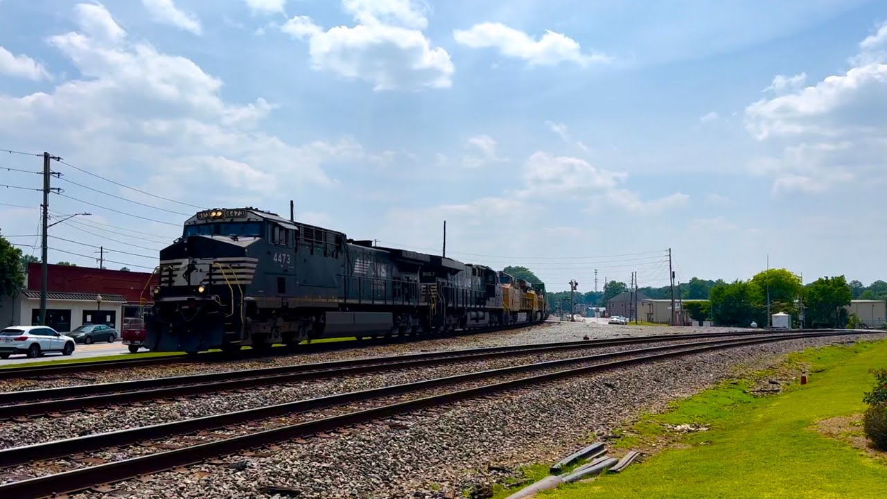 Monsterous NS 28J: NS 4473 8157 UP 7360 6434 5829 Austell GA - YouTube