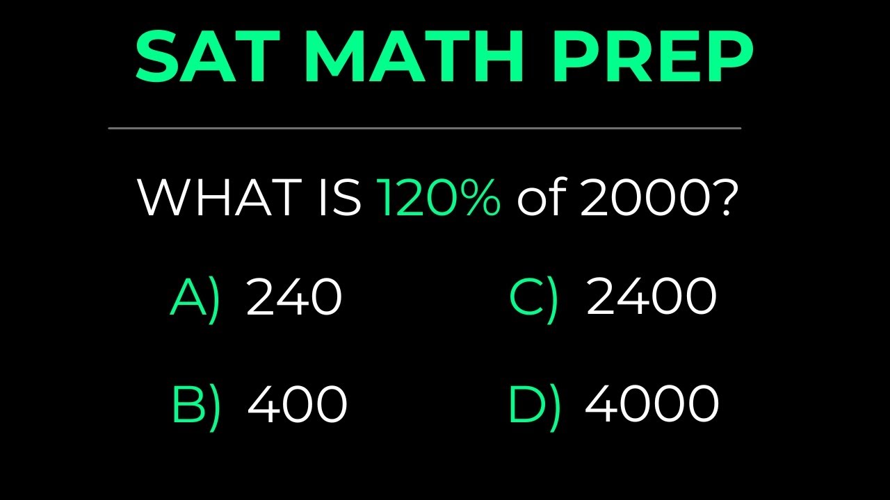 Can You Solve This SAT Percentage Question? - YouTube