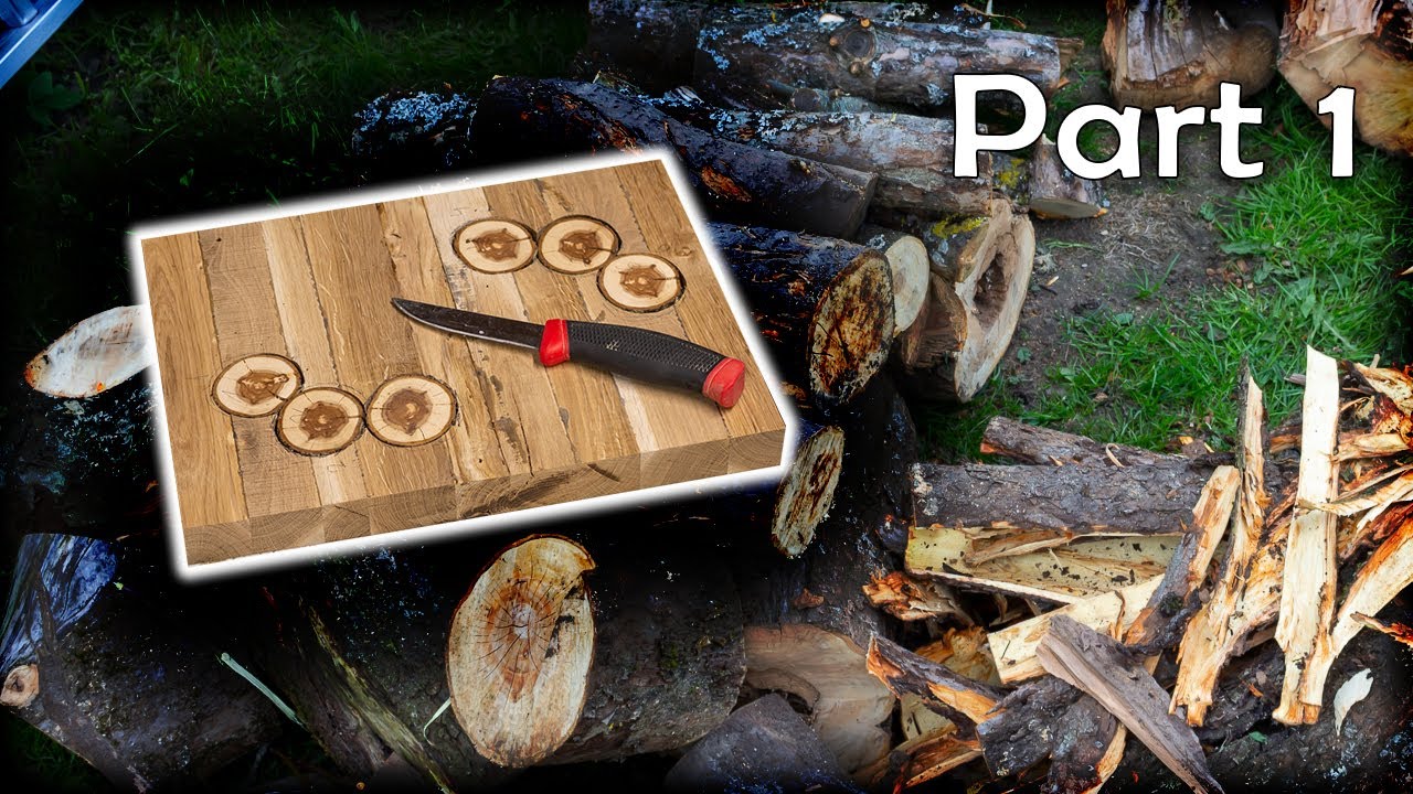 Making cutting board from firewood - Part 1 - YouTube