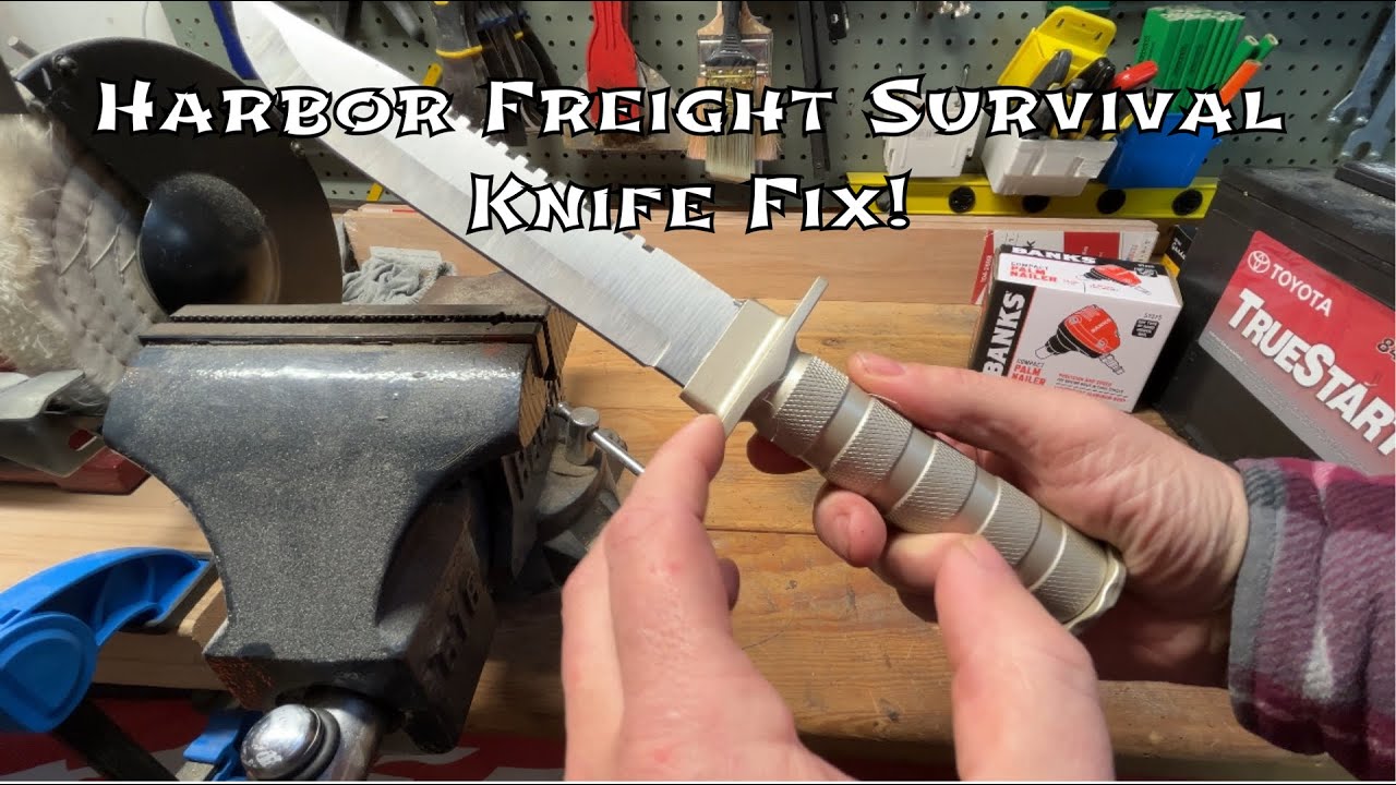 Harbor Freight Gordon Survival Knife - Fix! - YouTube
