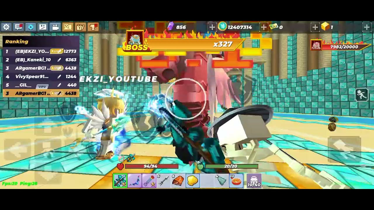 skyblock Blockman go ep 22 killing the red clone and posideon (part 2 ...