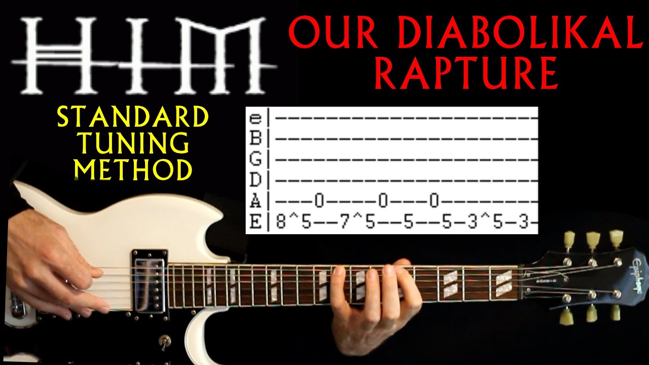 HIM Our Diabolikal Rapture Guitar Tab Lesson / Tabs Cover Standard ...