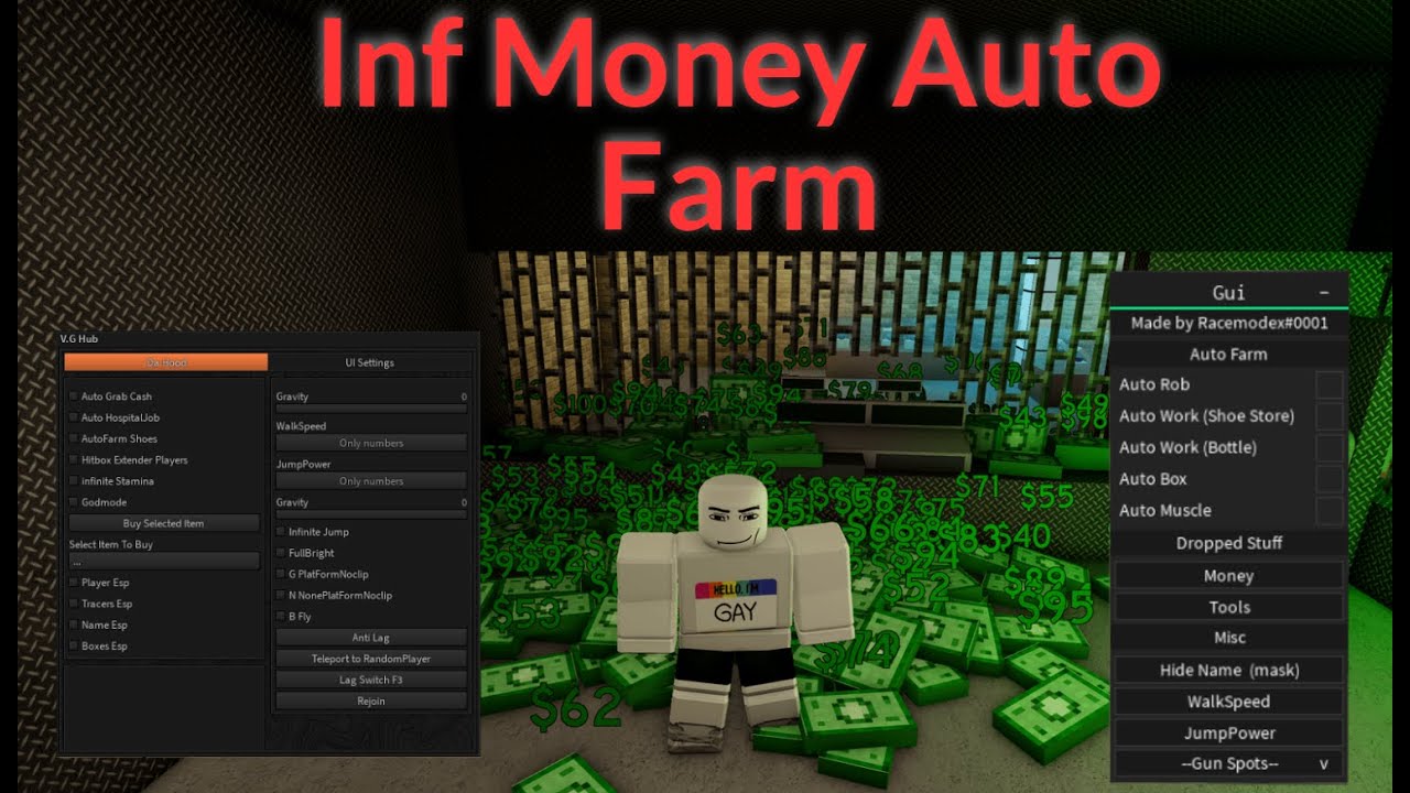Roblox Da Hood Script Infinite Money God Mode God Armor - YouTube