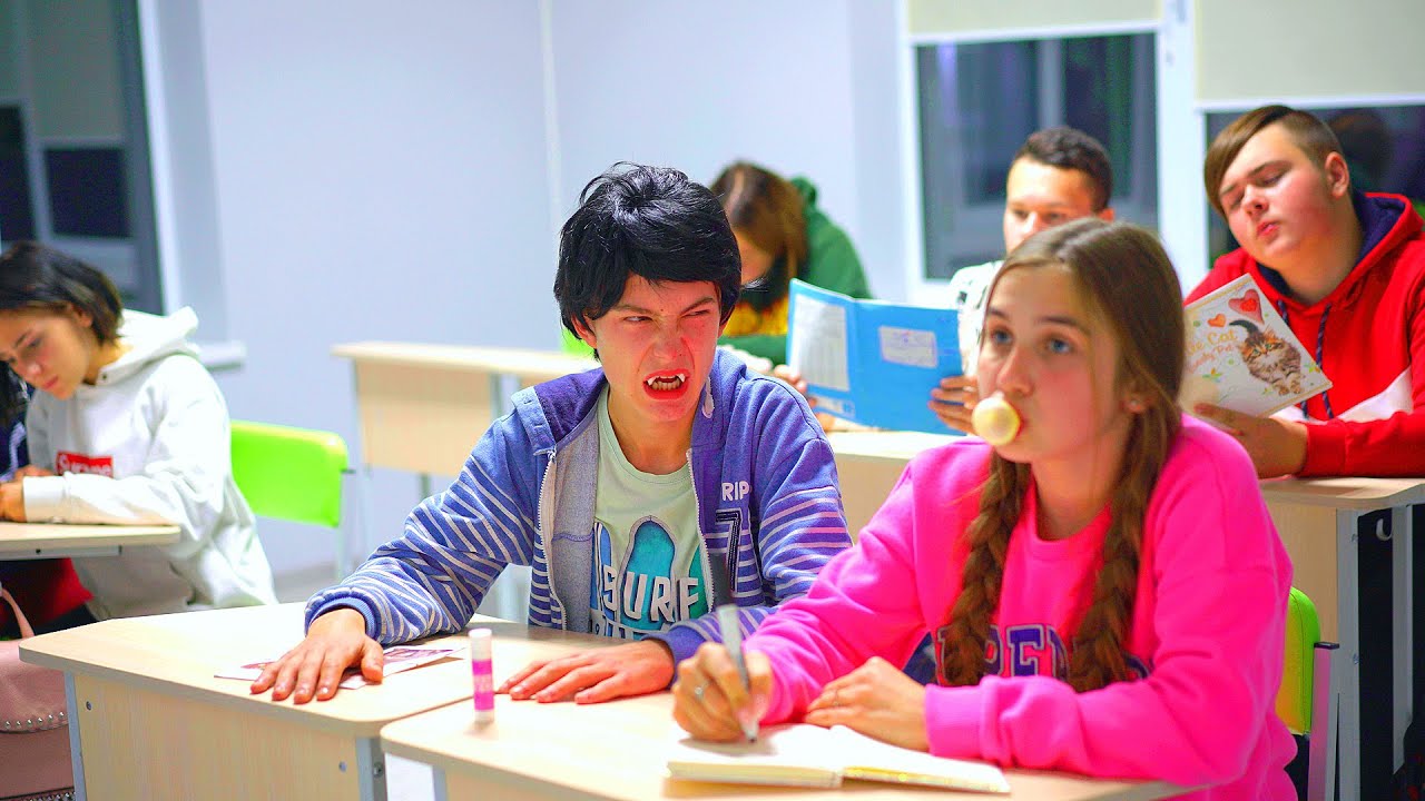 My classmate is a VAMPIRE! Diana fallen in love with vampire! - YouTube