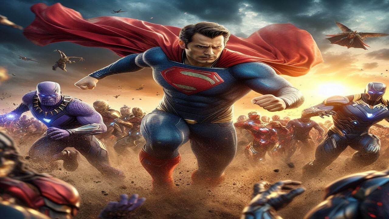 Superman fighting in Battle of Wakanda avengers Infinity War - YouTube