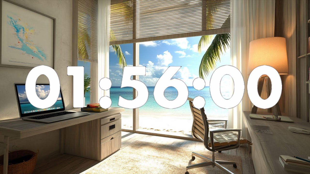 1-Hour 56 Minute Productivity Timer for Focus & Efficiency with Beeps ...