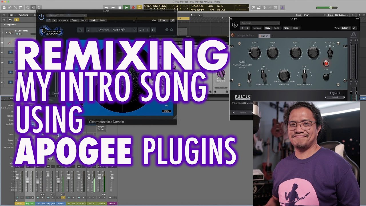 REMIXING my Intro Song using APOGEE Plugins - YouTube