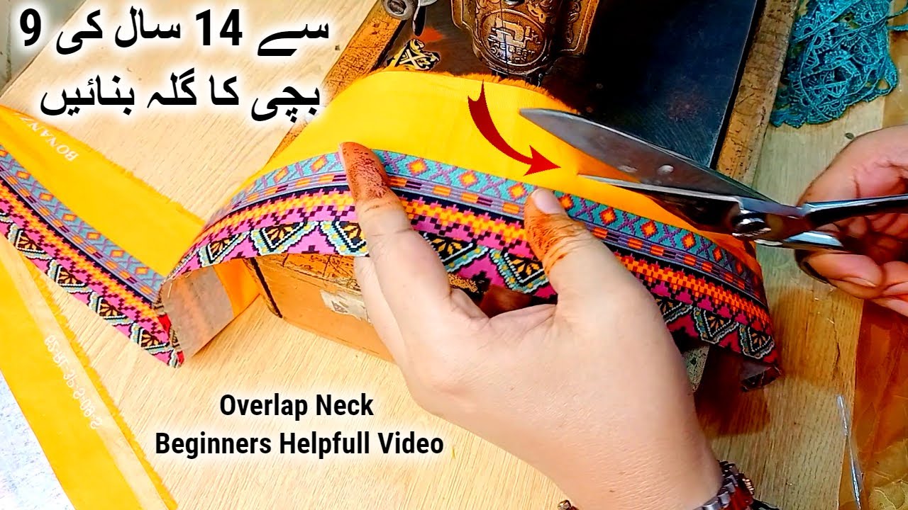 Chinese Collar Cutting and stitching for Beginners Overlap V Collar ...