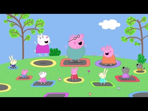 Peppa Pig Has Fun Jumping On Trampolines!