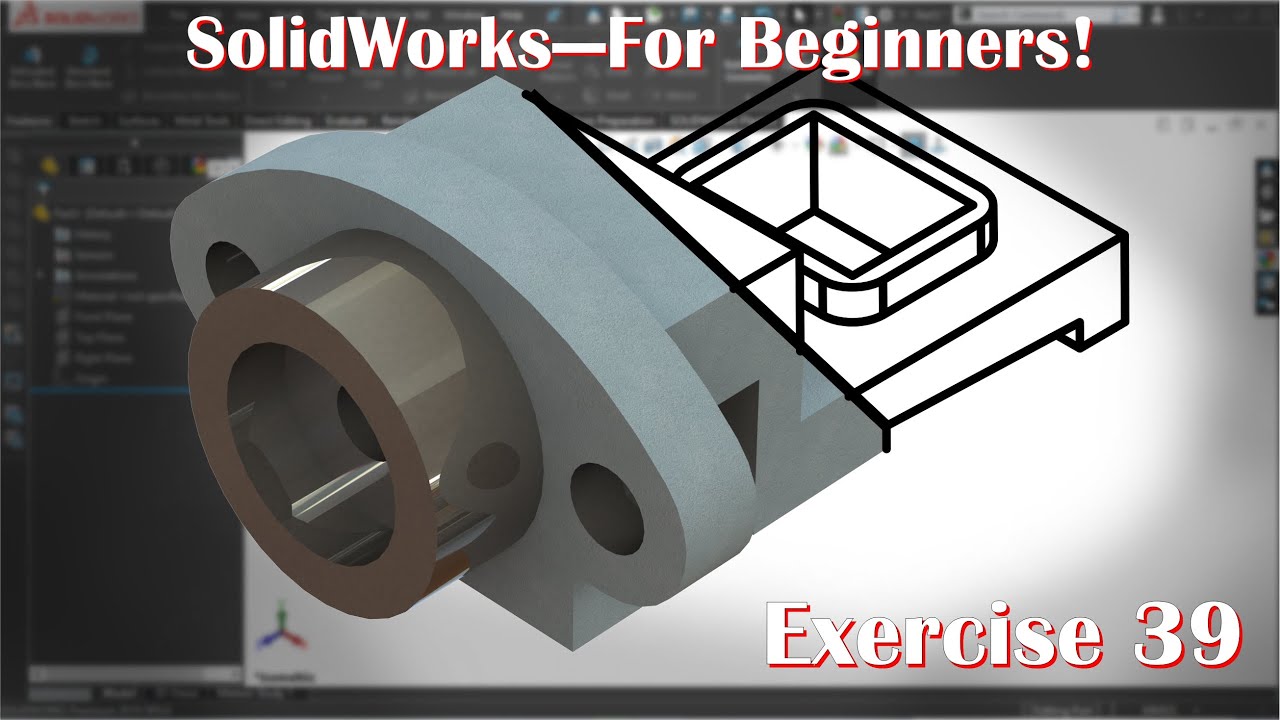 SolidWorks Drawing Tutorial: Exercise 39 (Step-by-Step Guide) - YouTube