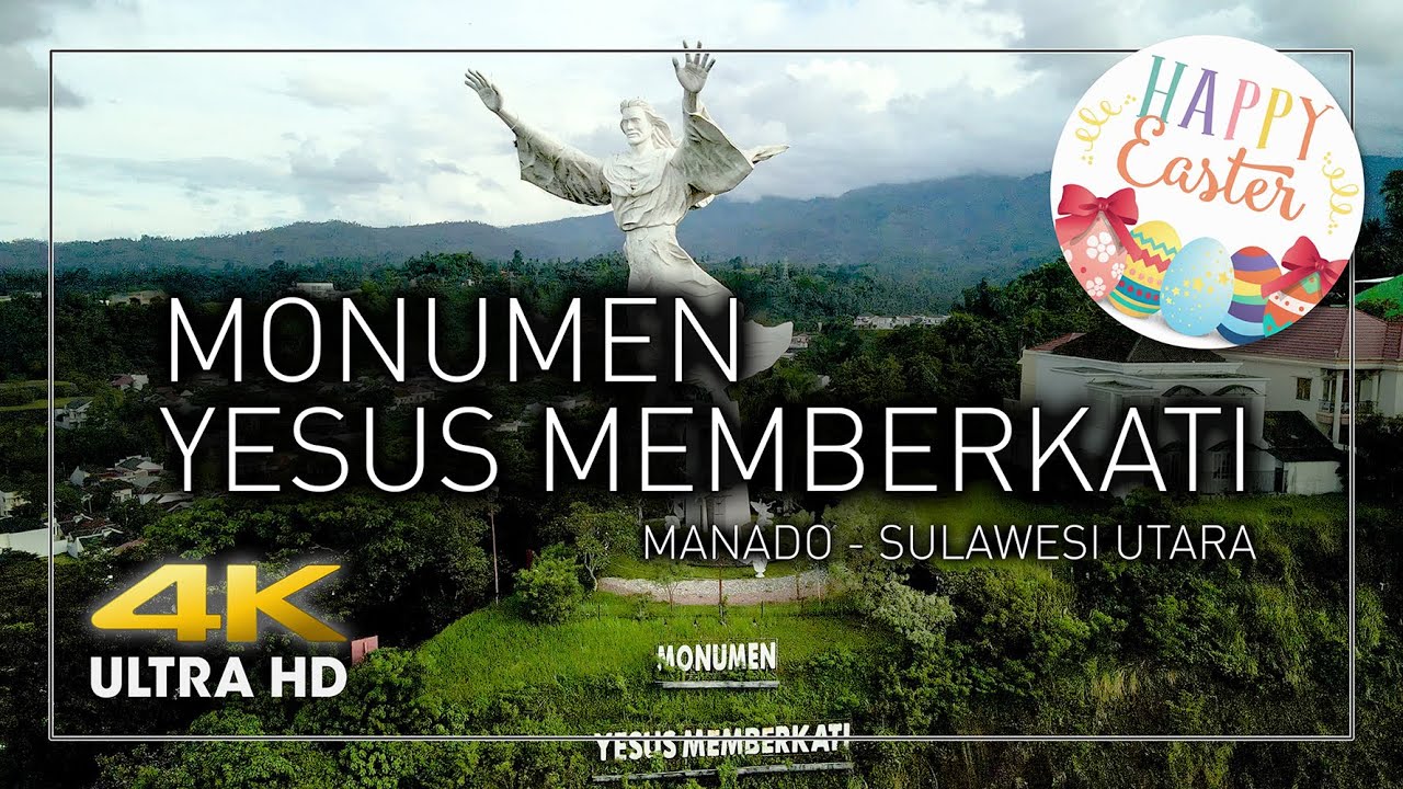 PATUNG YESUS DI MANADO - by drone SULAWESI UTARA - YouTube