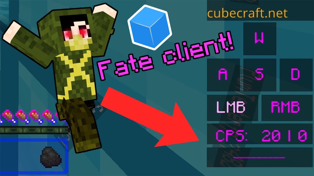 Using FATE CLIENT while DESTROYING in Mega Skywars! (Cubecraft Bedrock ...