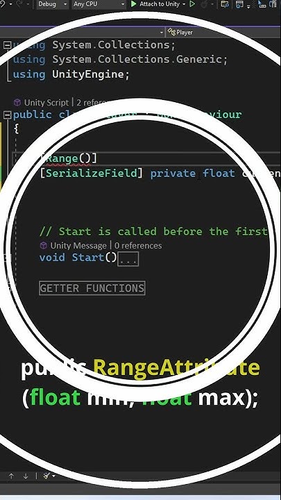 Range Attribute in Unity.. Make SLIDERS #shorts #gamedevelopment #unitytutorial - YouTube