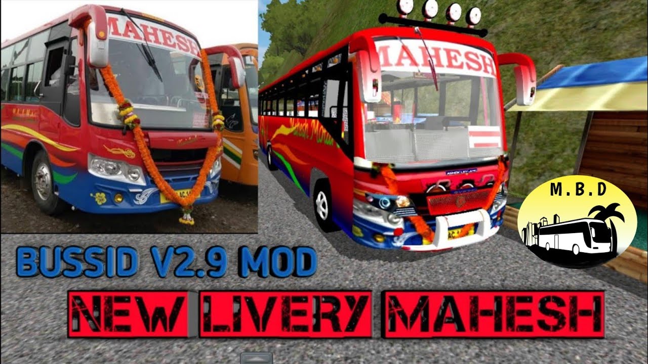 BUSSID V2.9|Mahesh Bus|BUSSID Indian mod|Mangalore Bus Design - YouTube