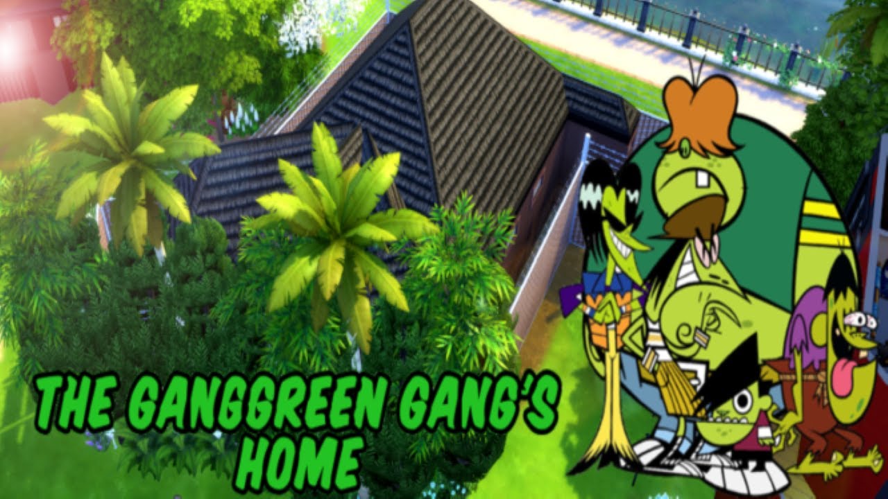 The GangGreen Gang's Home / The Sims 4 Speed Build - YouTube