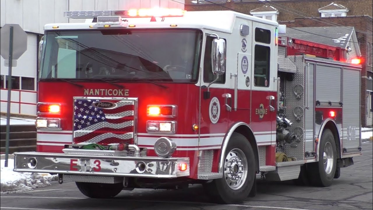 Nanticoke Fire Department New Engine 3 Responding 1/19/20 - YouTube